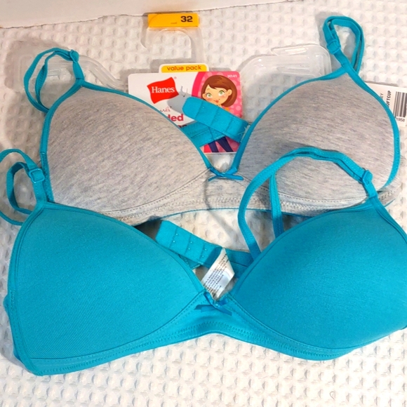 Hanes | Other | Hanes Girls Bras 32 Two | Poshmark